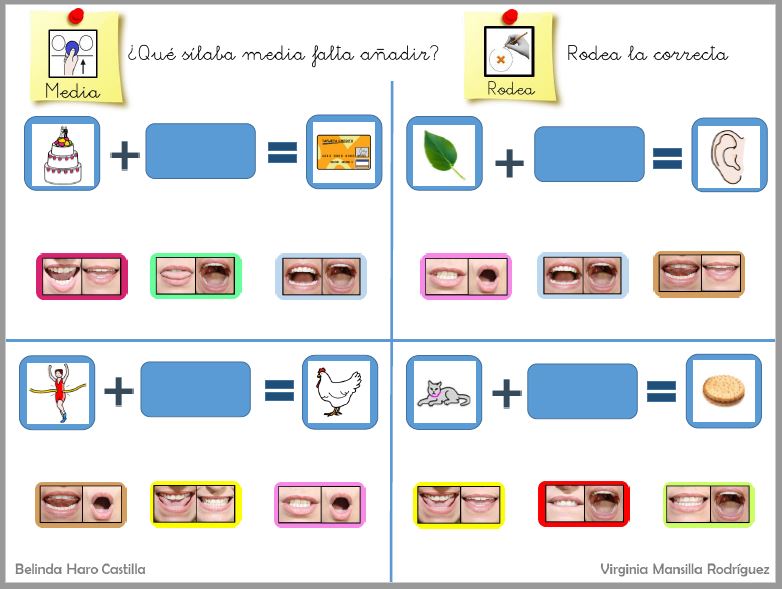 Conciencia fonológica: Añadir- Omitir sílabas - Material para imprimir ...