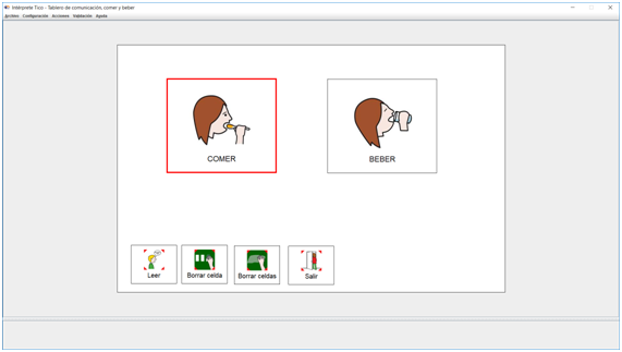 Tablero TICO - Comer y beber