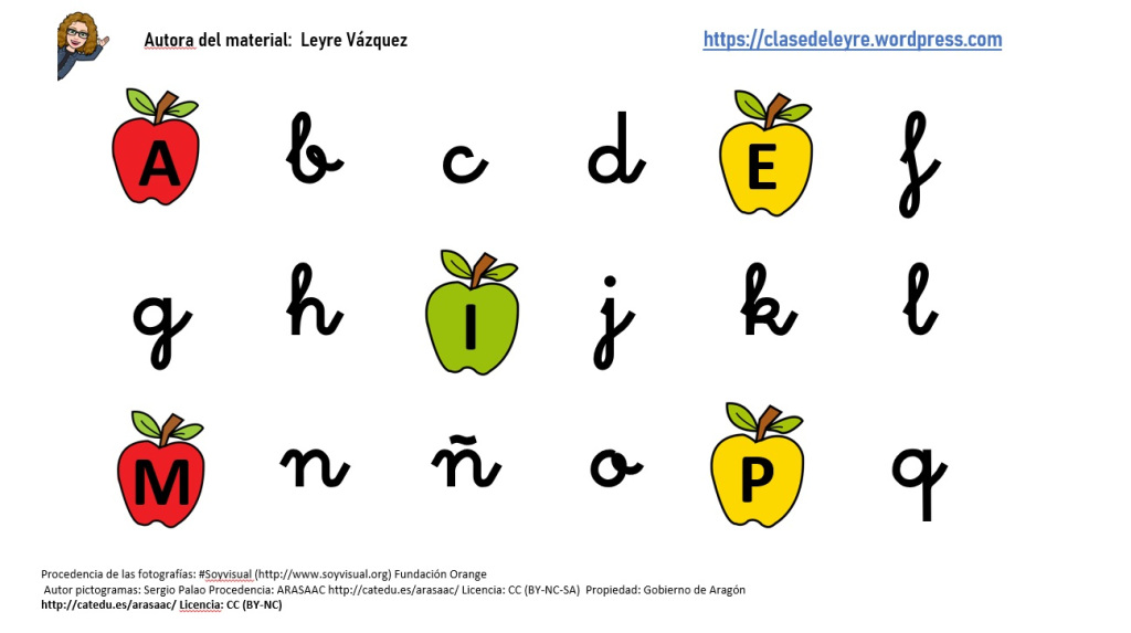 Material TEACCH - Cuaderno de lectoescritura - Manzanas de letras