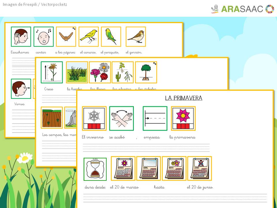 Actividades de lectura y escritura sobre la primavera