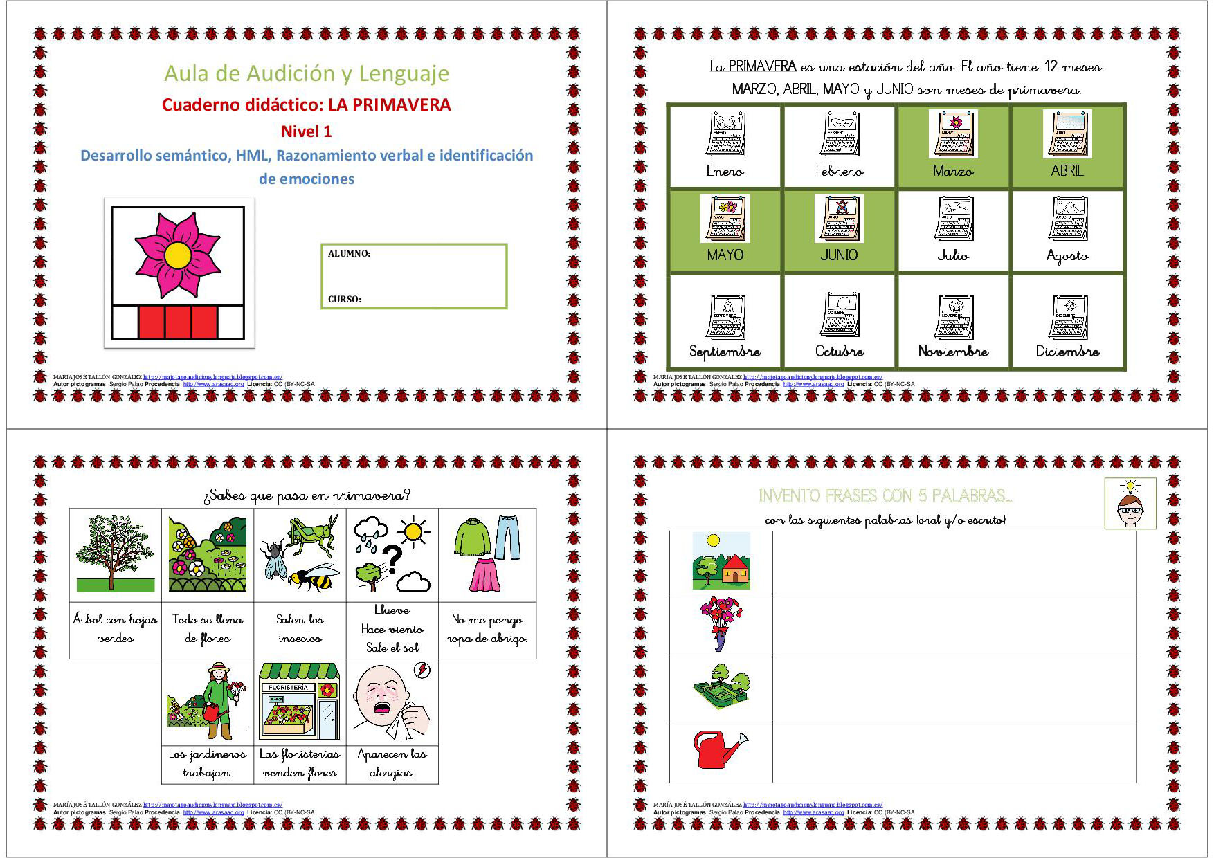 La Primavera - Cuadernos didácticos y actividades para diferentes niveles