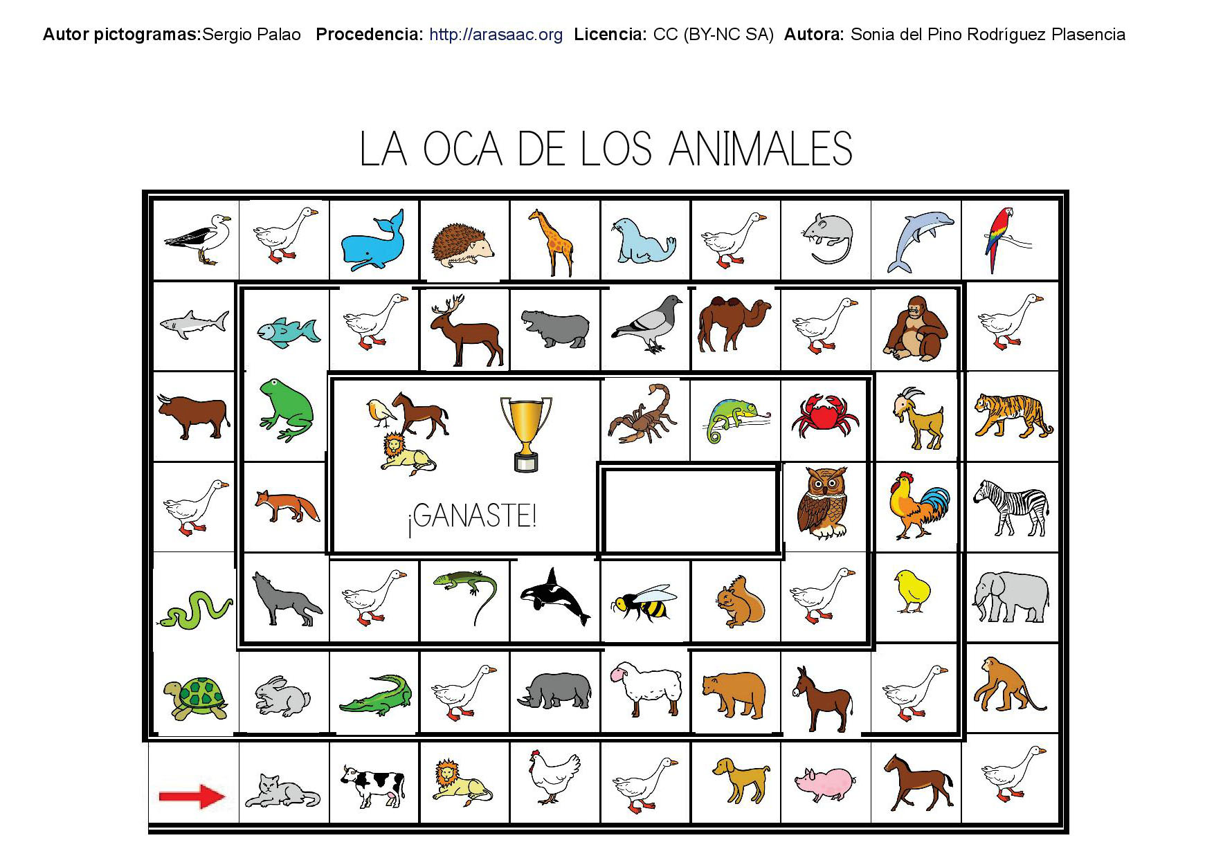 Animales - Juego de la Oca