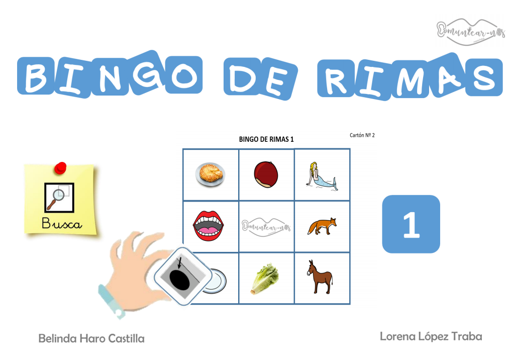 Bingo de rimas | Pictofacile.com