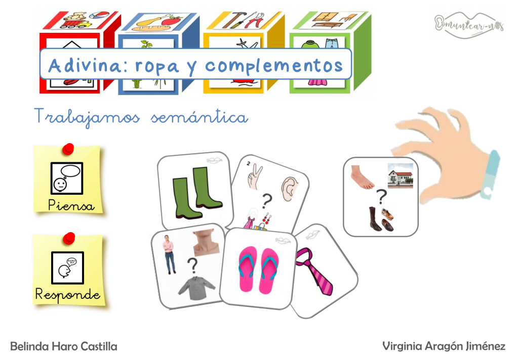 Trabajamos la semántica - Adivina - Ropa y complementos - Pictofacile