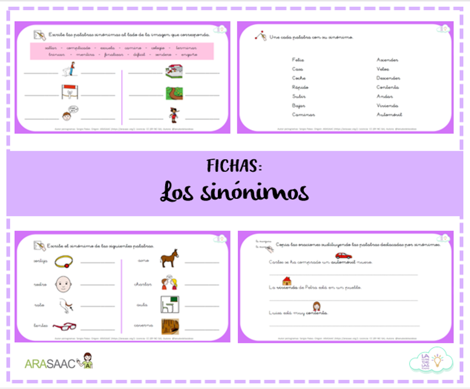 Fichas: Los sinónimos