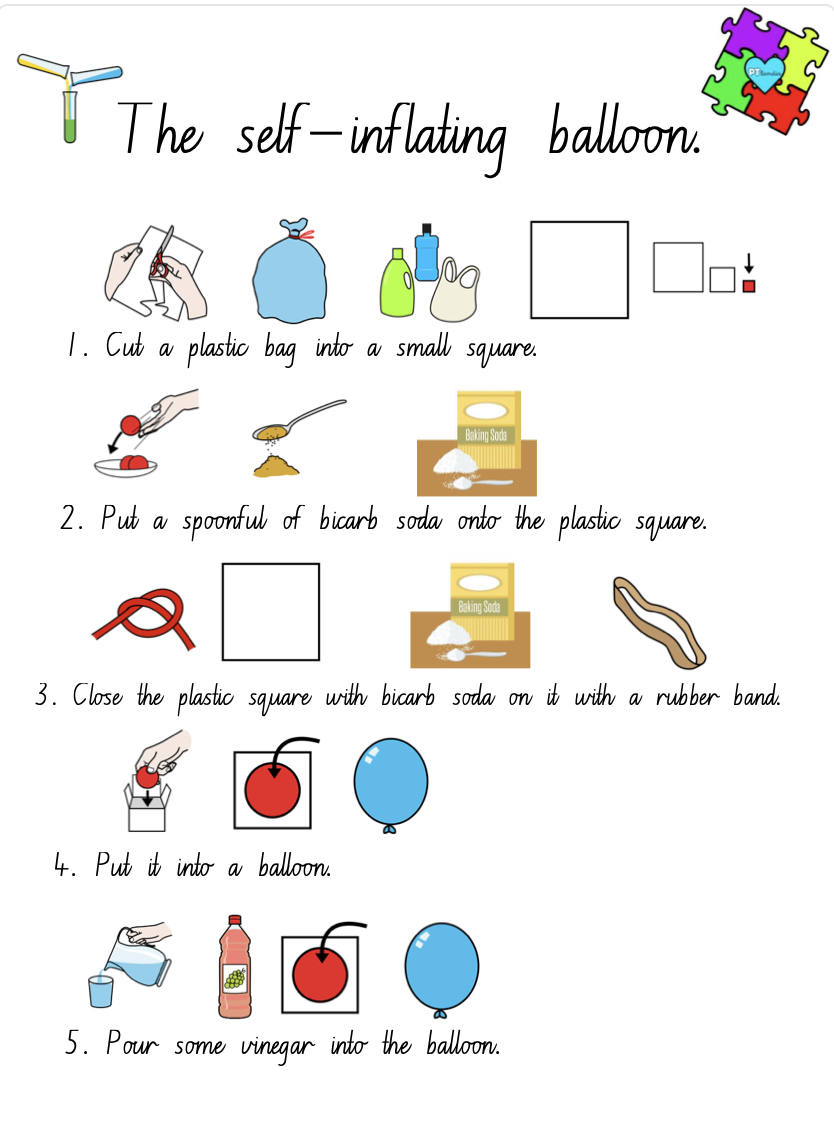 Picture Experiment: a self-inflating balloon