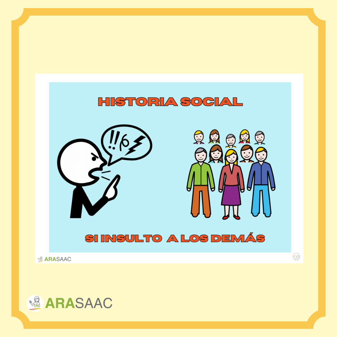 Historia social si insulto a los demás - Pictofacile