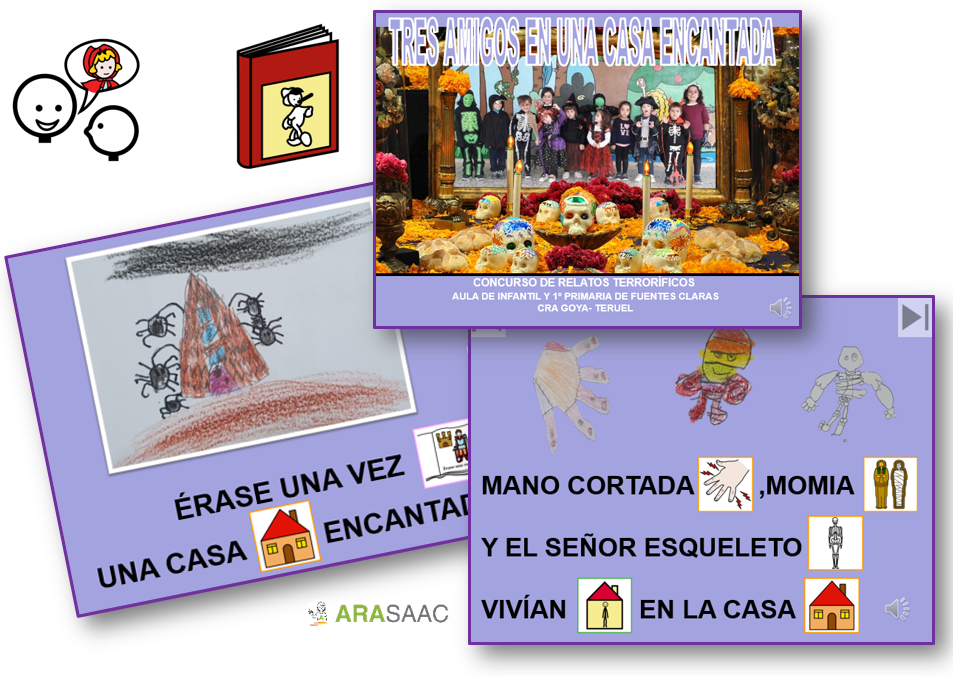 Cuento: Tres amigos en una casa encantada.