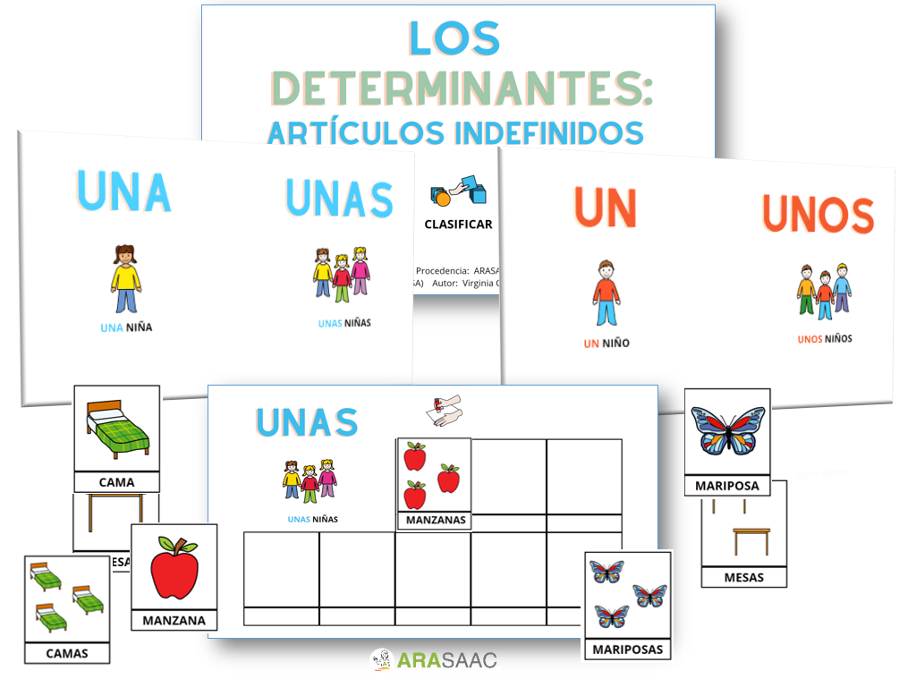 Material TEACCH: Clasificación: Artículos indefinidos.