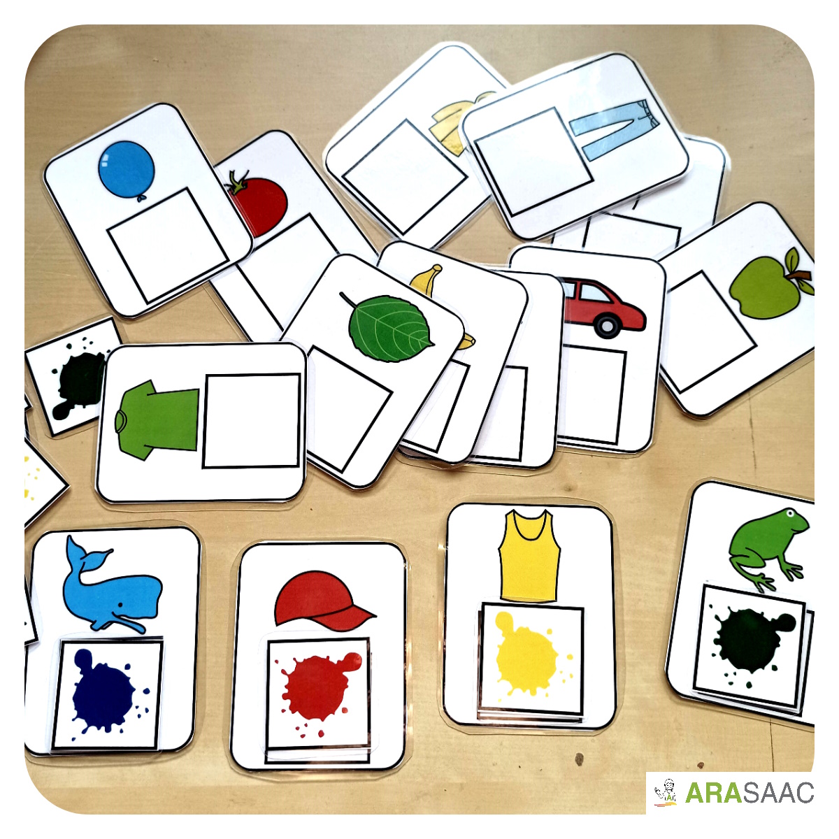 Material TEACCH: Clasificación colores