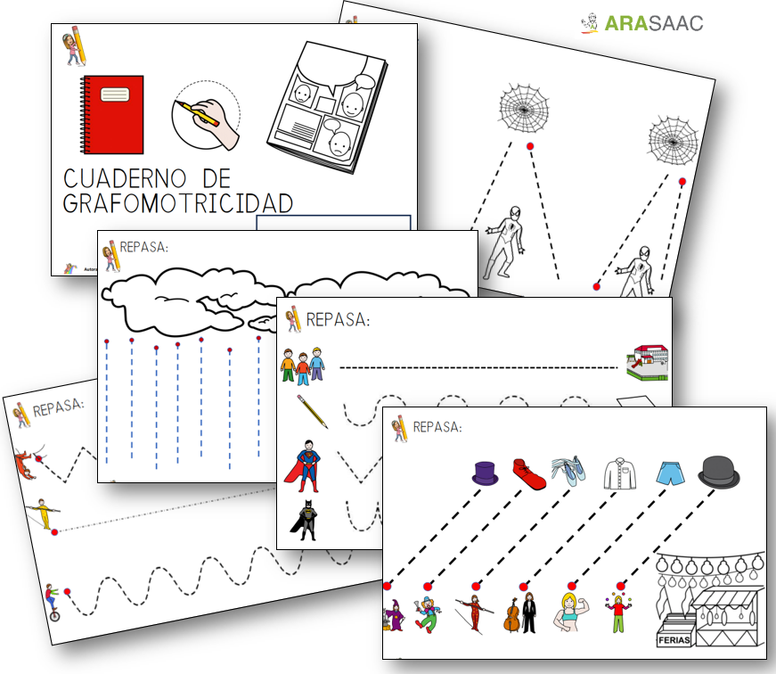 Cuadernillo de grafomotricidad y vocales. El cómic | ARASAAC ...