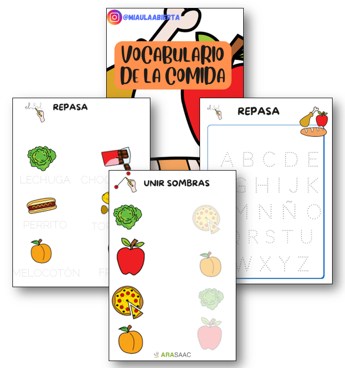 Cuaderno: Vocabulario comidas