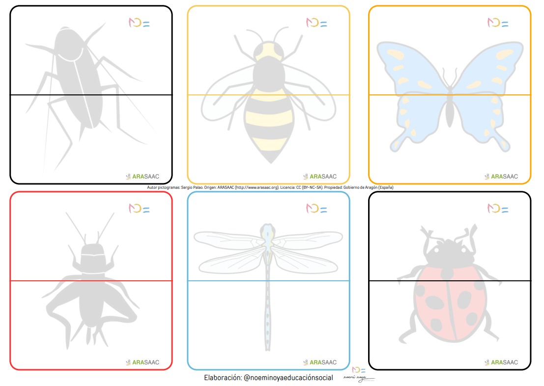 Puzzle de deux pièces sur le thème des insectes